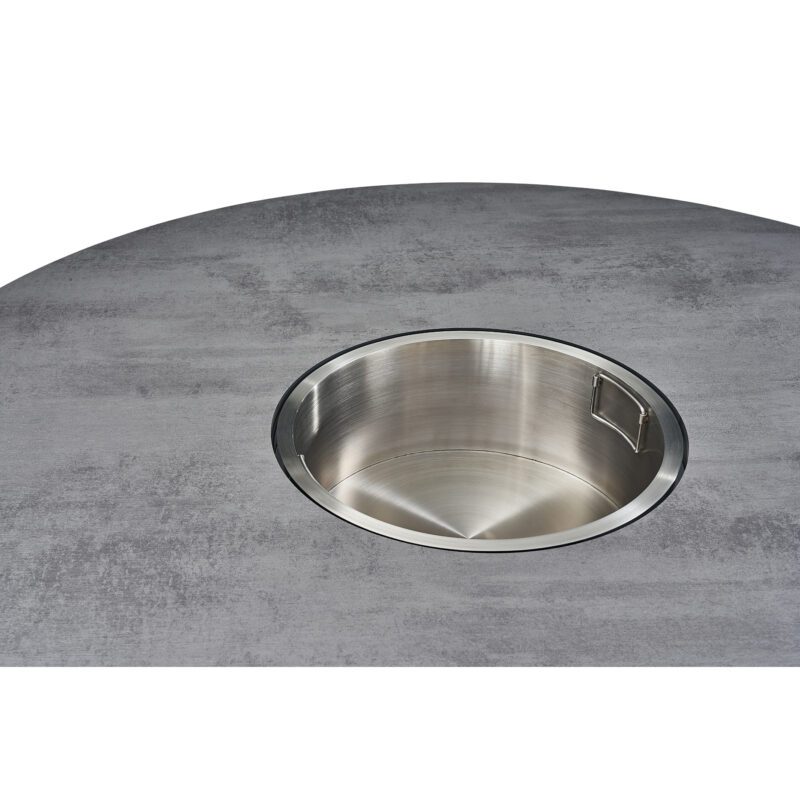 CASA DOMA Rosano Gartentisch, Edelstahl anthrazit/HPL