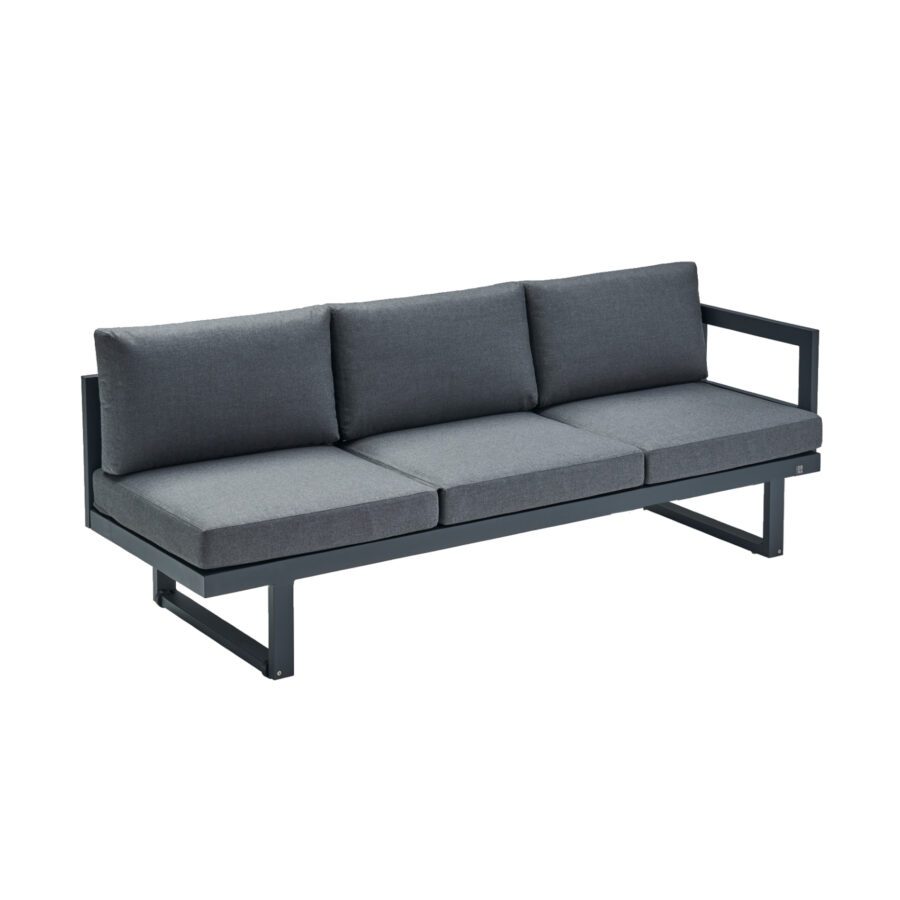 CASA DOMA Aragona Lounge-Seitenteil 3-Sitzer, Aluminium