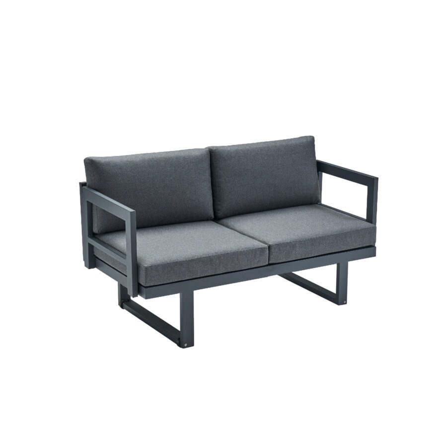 CASA DOMA Aragona Loungesofa 2-Sitzer, Aluminium