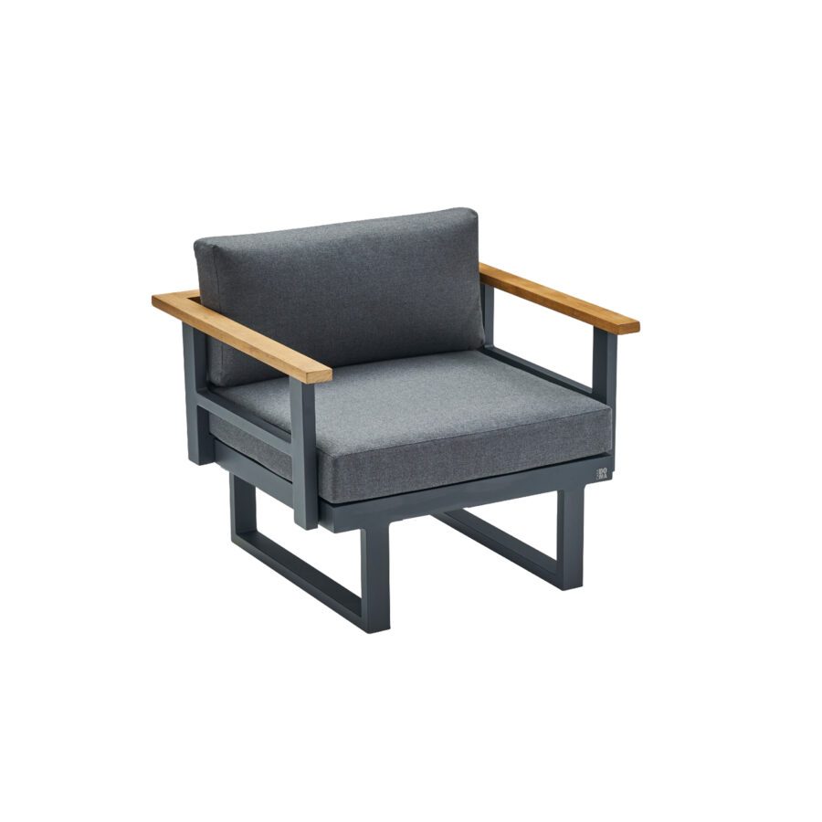 CASA DOMA Aragona Loungesessel, Alu/Teak